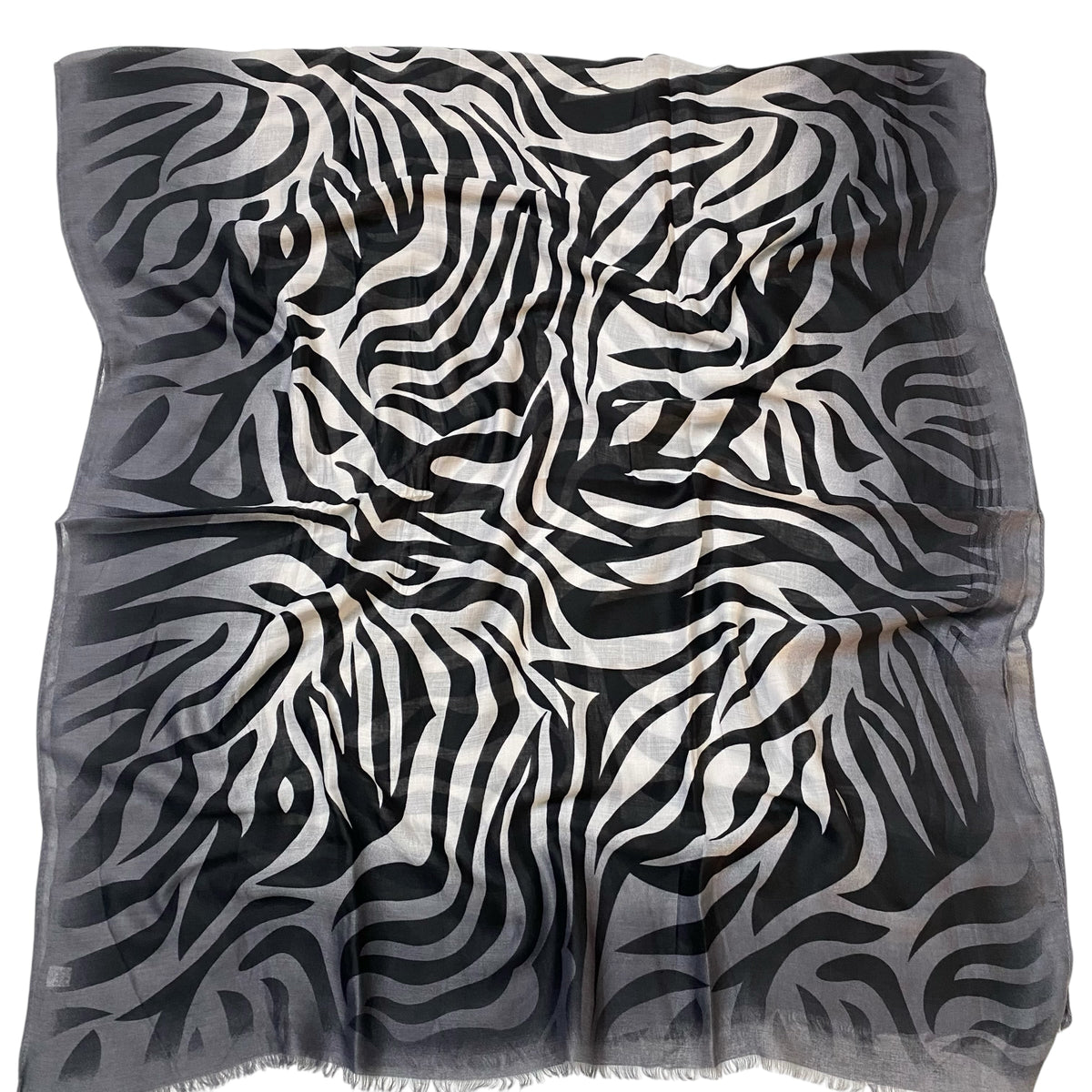 Zebra - Charcoal – The Stole Shop