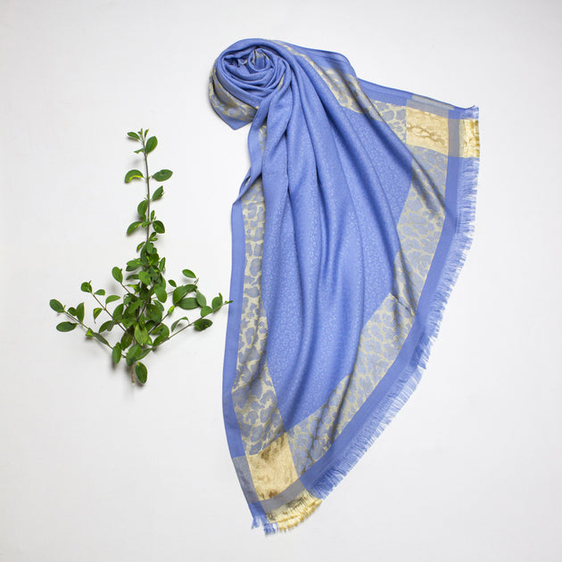 Lawn Jacquards – Tagged "Blue"– The Stole Shop