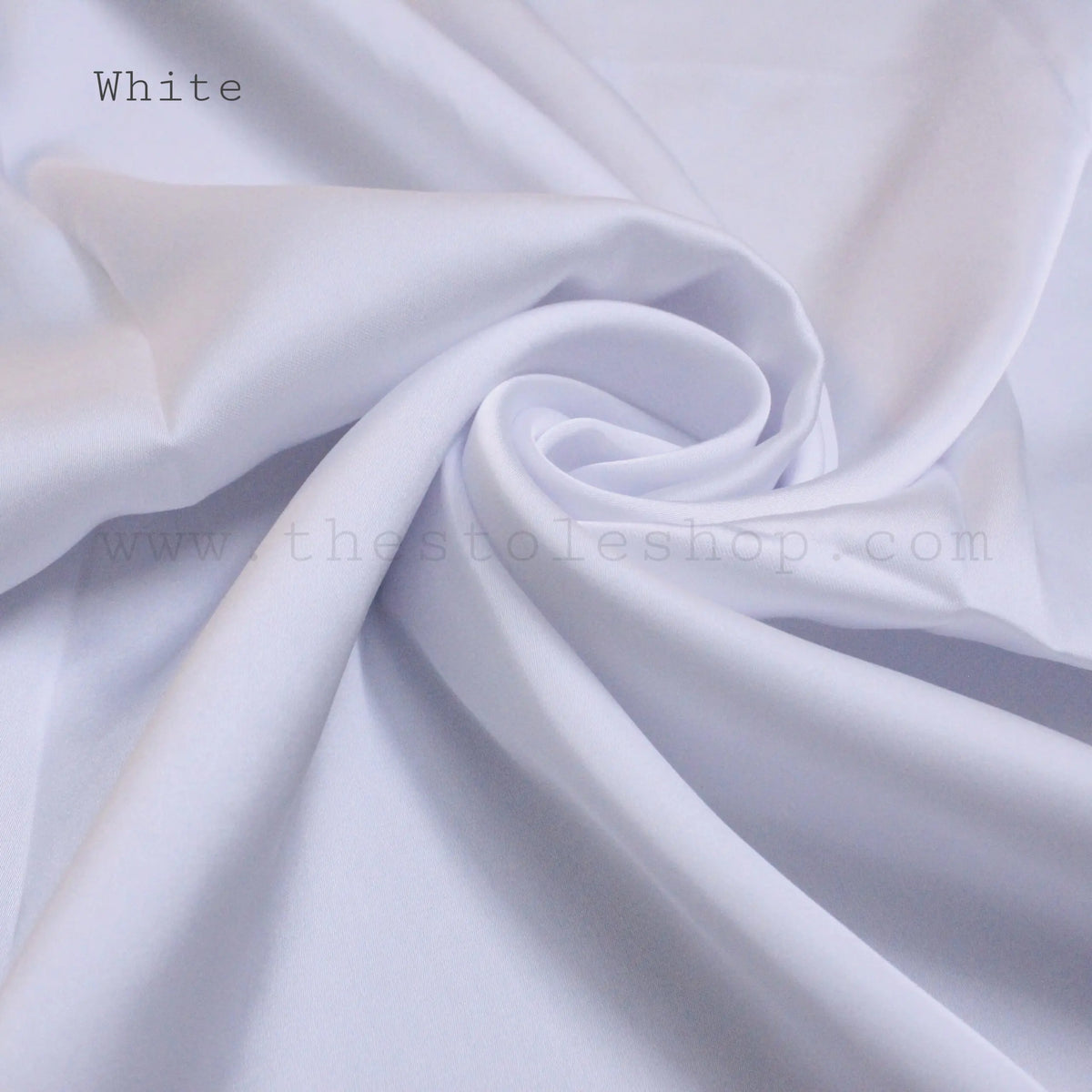 Matte Silk – White – The Stole Shop